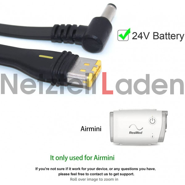 24V DC Stromkabel für ResMed Airmini CPAP